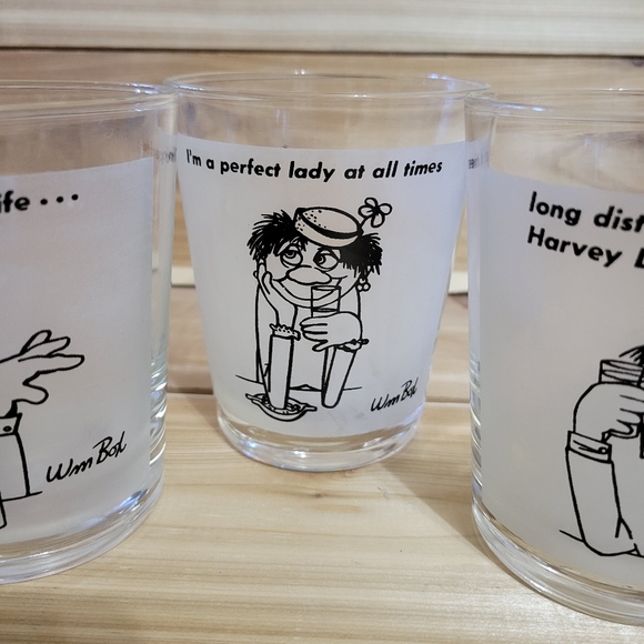 William Box | Kitchen | Vintage William Box Humorous Glassesset Of Five ...